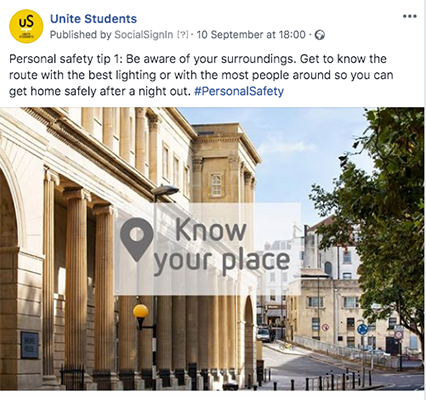Unite Students Personal Safety Campaign – A great example of adapting ...
